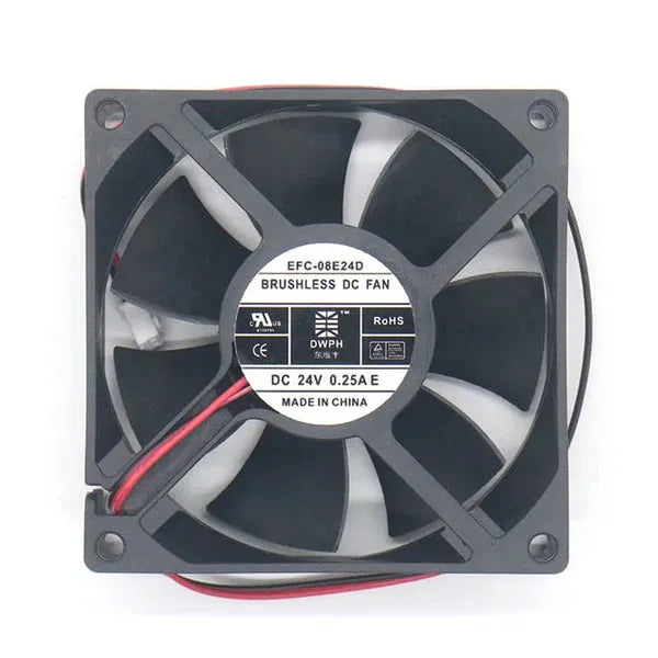 DWPH-fläkt med frekvenstyrning, 24 V DC, 80 x 80 x 25 mm, EFC-08E24D ...