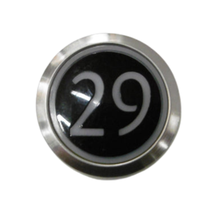 Kone Button 29 White Flush COP Panel KM851928G001H029 – Lift-Spares.se