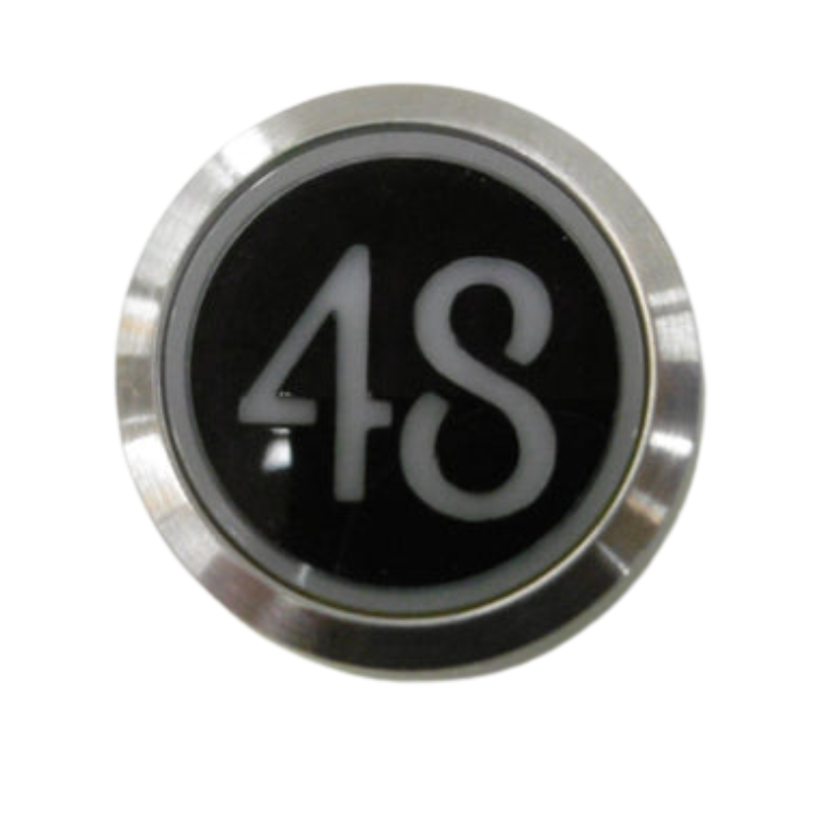 Kone Knapp 48 Vit Infälld COP Panel KM851928G001H048 – Lift-Spares.se